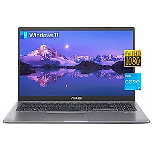 ASUS Vivobook 15 Laptop, 15.6'' FHD (1920*1080) Display, Intel Core i3-1115G4 Processor, 12GB RAM, 512GB PCIe SSD, HDMI, USB Type-C, Wi-Fi, Bluetooth, Windows 11 Home, Slate Gray (F515)