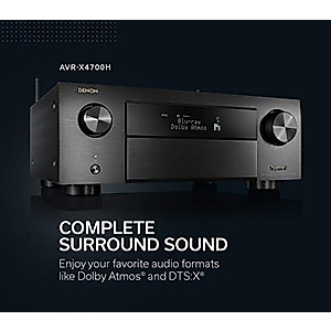 Denon AVR-X4700H 8K Ultra HD 9.2 Channel (125 Watt X 9) AV Receiver 2020 Model - 3D Audio & Video with IMAX Enhanced, Built for Gaming, Music Streaming, Alexa + HEOS