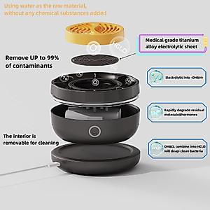 KADI Fruit and Vegetable Washing Machine, Fruit Cleaner Spinner Device in Water, Waterproof Fruit and Vegetable Purifier Clean Washer with OH-ion Clean Technology for Kitchen, Seafood, Rice, Meat…