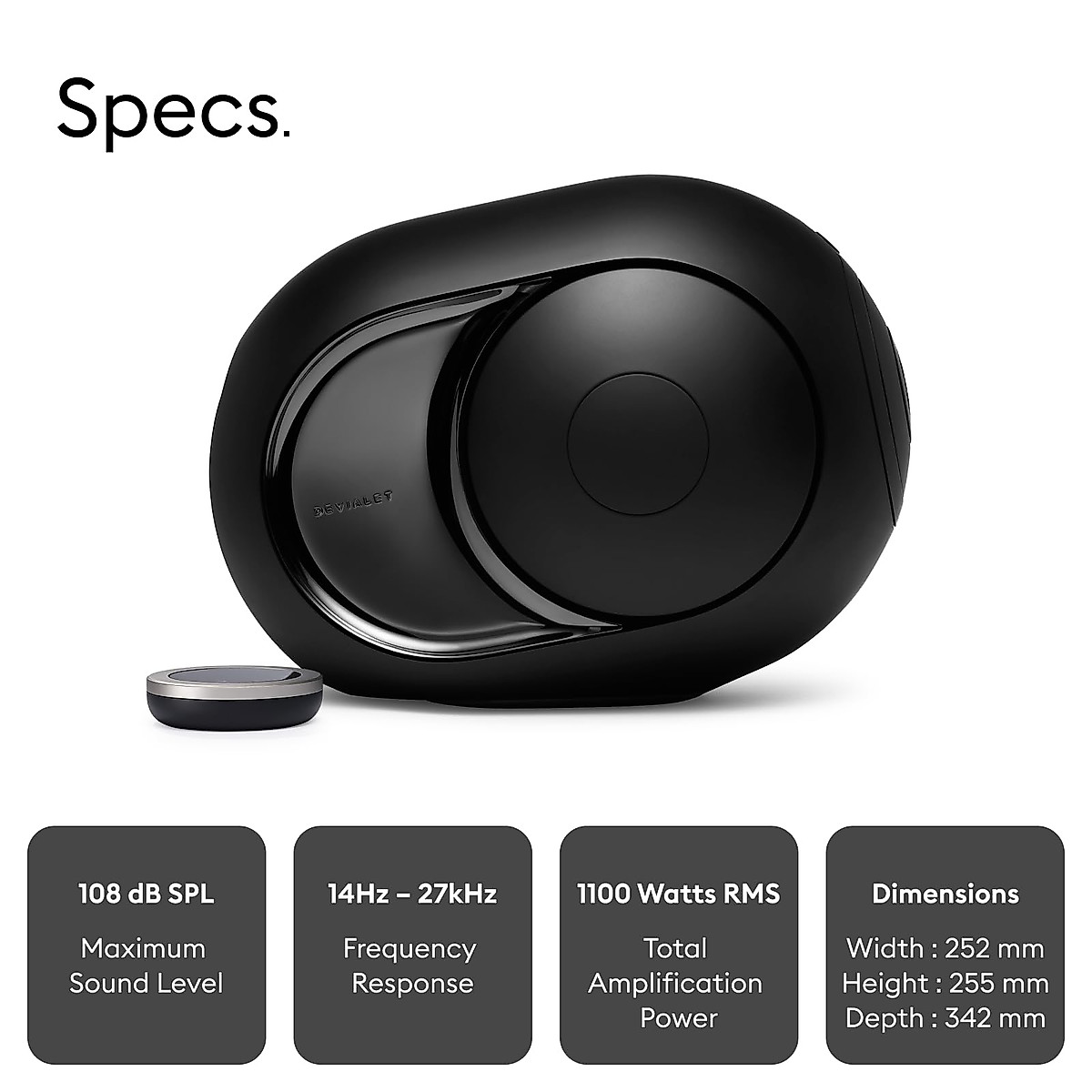 Devialet Phantom I 108dB - Wireless Speaker (Dark Chrome)