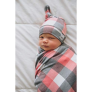 Large Premium Knit Baby Swaddle Receiving Blanket "Jack" by Copper Pearl