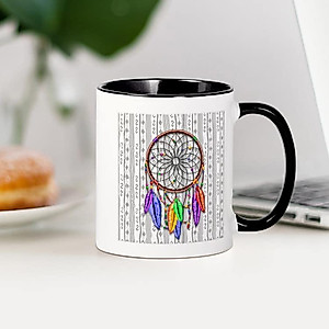 CafePress Dreamcatcher Rainbow Feathers Mugs Ceramic Coffee Mug, Tea Cup 11 oz