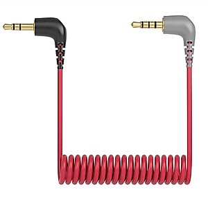 Tobysome 3.5mm TRS to TRRS Adapter Cable Wires, Lavalier Microphone Patch Cable for Rode SC7,Wireless GO, TRS Microphone Cords Spring Type Connected to Phones,Tablets,ipads