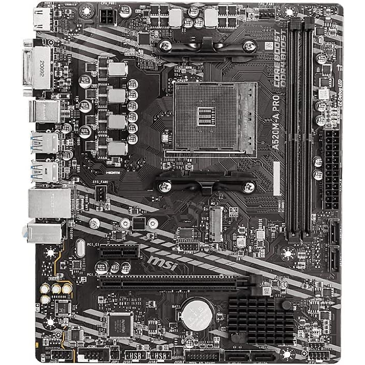 INLAND Micro Center AMD Ryzen 5 4600G 6-Core 12-Thread Unlocked Desktop Processor with Wraith Stealth Cooler Bundle with MSI A520M-A PRO Gaming Motherboard (AMD AM4, DDR4, PCIe 3.0, Micro-ATX)