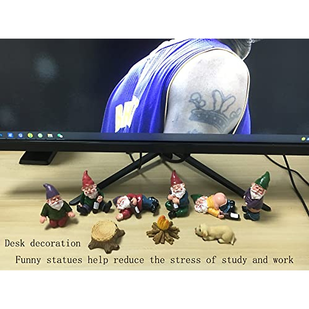 Wetufin - 16pcs Miniature Funny Garden Drunk Gnomes Mini Funny Creative Dwarf Garden Gnome Statues Decoration for Indoor Outdoor Yard Patio Bonsai Potted Plants Landscape Desk Decor, Gift for Kids