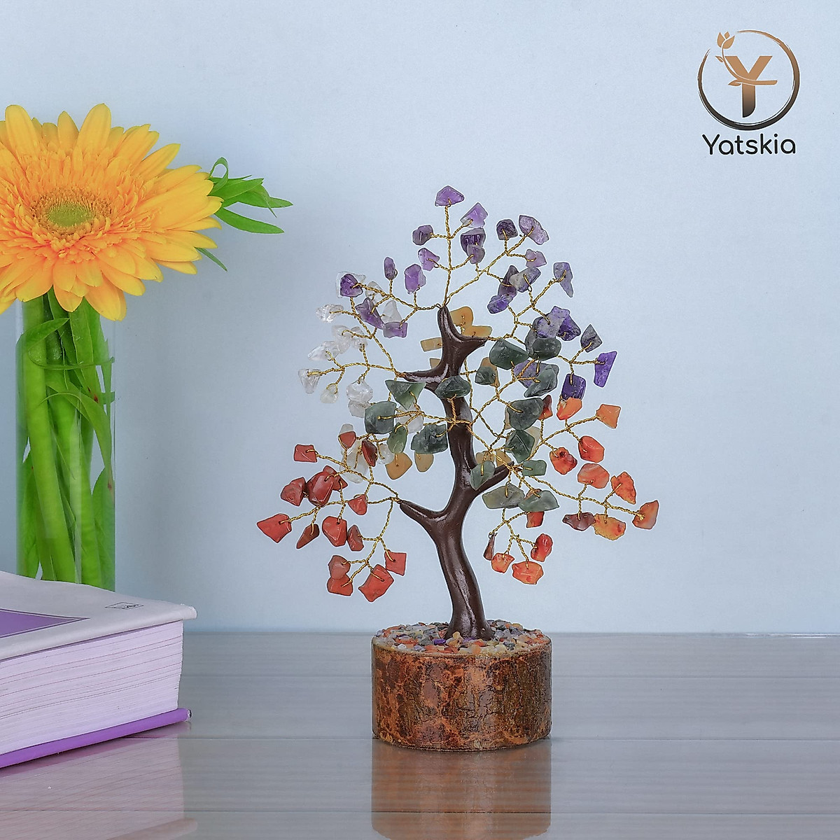 Chakra Tree - Crystal Tree - Chakra Tree Of Life - Crystal Gifts - Tree Of Life Decor - Gemstone Tree - Feng Shui Decor - Chakra Decor - Crystal Decor - Spiritual Gifts - Housewarming Gifts New Home