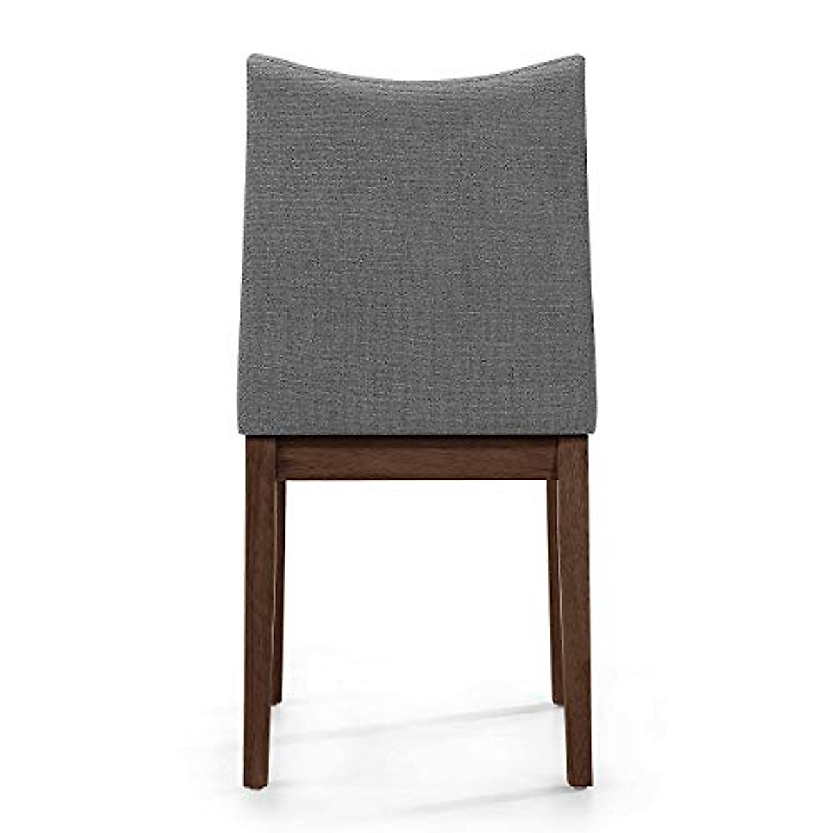 Christopher Knight Home Dimitri Fabric with Walnut Finish Dining Chairs, 2-Pcs Set, Dark Grey