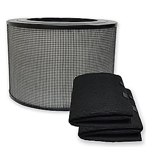 PUREBURG Replacement True HEPA Filter Kit Compatible with Honeywell 24000 50250-S, H13 Activated carbon Pre-Filter Air Clean Dust VOCs