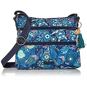 Sakroots Women's Bag in Eco-Twill, Multifunctional Purse with Adjustable Strap & Zipper Pockets, Sustainable & Durable Design, Royal Blue Seascape