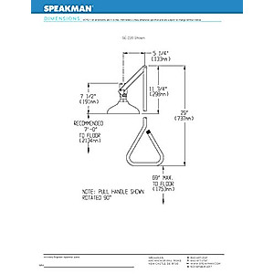 Speakman SE-220 Lifesaver Vertical Supply Emergency Shower, Yellow