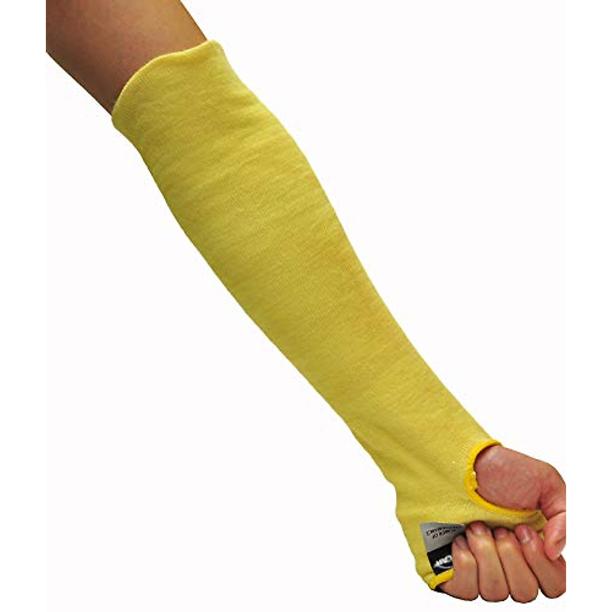 G & F 58123-6 100% Kevlar 18-Inch Cut Resistant Knit Sleeve with Thumb Hole, Yellow, Sold by 6-piece pack