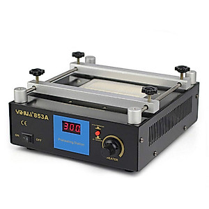 853A 600W IR Preheating Rework Station PCB Infrared Preheater BGA Rework Hot Plate Preheating Oven Welder 50℃-350 ℃ 110V