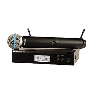 Shure BLX24R/B58 Wireless Microphone System - 14-Hour Battery Life, 300 ft Range, UHF | BETA 58A Handheld Vocal Mic, Single Channel Rack Mount Receiver | H9 Band (BLX24R/B58-H9)