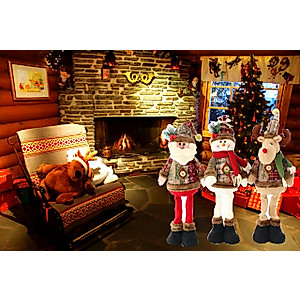 GIANTHONG Snowman Reindeer Santa Claus Christmas Decorations Figurine Christmas Ornament Standing Home Decorations Doll