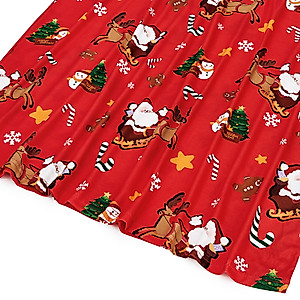 American Trends Christmas Sleep Shirts for Women Green Christmas Dress Cotton Sleep Dress Women Christmas Pajamas Dress Short Sleeve Red Sleepwear Night Shirts for Sleeping Santa Claus 2XL