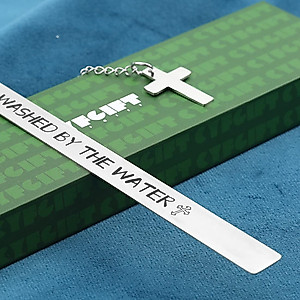 Baptism Gifts for Girl Boy Adult Christmas Bookmark Gift for Women Men First Communion Gift for Goddaughter Kid Baby Godson Godchild Religious Gifts Keepsake for Son Daughter Family