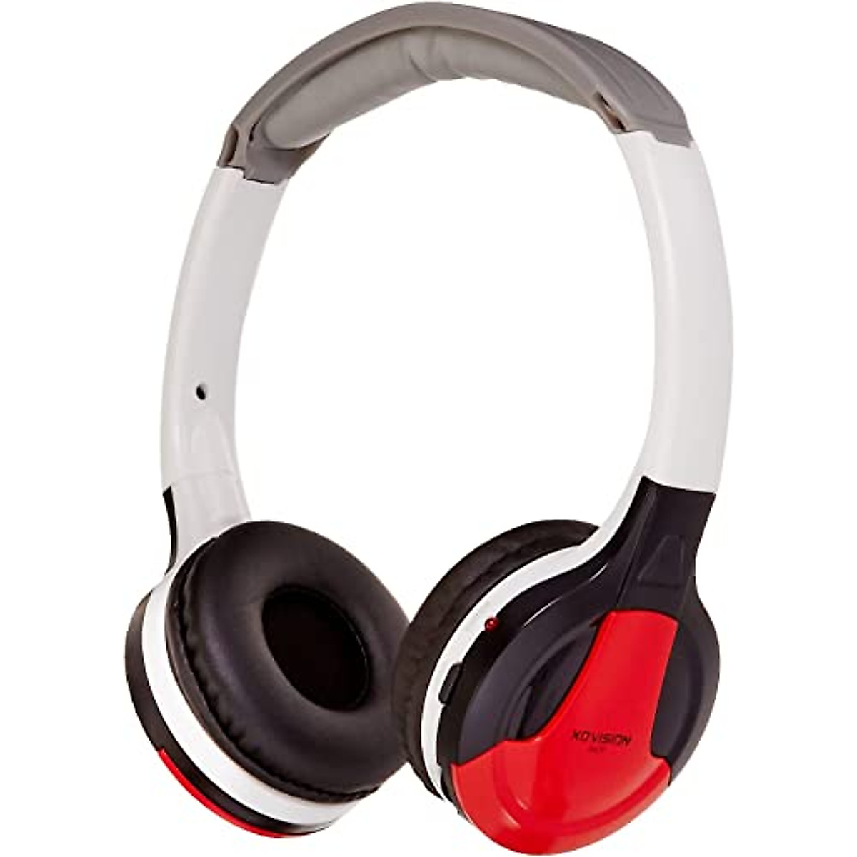 XO Vision IR630R Universal IR Wireless Foldable Headphones - RED Wireless Bluetooth-Enabled Lightweight Portable for iPhone, Car, Kids Wireless Headphones for Universal Car Entertainment System