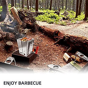 Mi hogar Collapsible Charcoal Chimney Starter for Lawn and Patio-Outdoor Cooking Tools & Camping Stoves