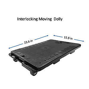 RA-680 Multi-Purpose Plastic Interlocking Moving Dolly Utility Cart, 440 LBS/Dolly Weight Capacity, Made in Taiwan (6)