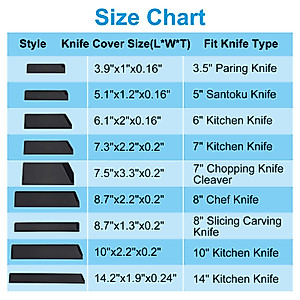 PATIKIL ABS Knife Cover Sleeves for 10" Kitchen Knife, Knives Edge Guard Blade Protector Universal Knife Sheath for Home Kitchen, Black