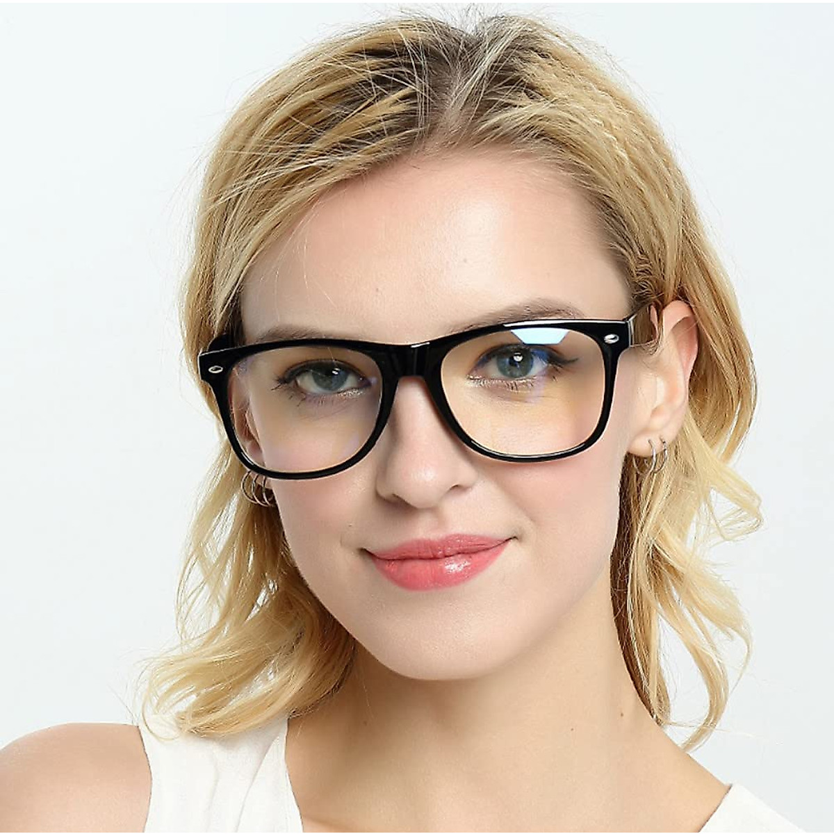 FASH Limited Vintage Buddy Wayfarer Blues Brothers Clear Sunglasses