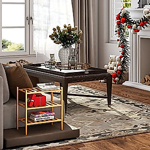 Furshus 3-Tier Small Shoe Rack for Entryway, Stackable | Heavy Duty | Multi-Function, Bamboo Free Standing Shoe Racks for Bedroom Hallway Closet