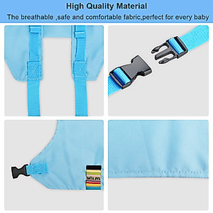 Lychee Harness Seat for High Chair Baby Feeding Safety Seat with Strap, Toddler Booster Harness Belt Portable Dining Seat Strap for Travel Home Restaurant Shopping (Blue)
