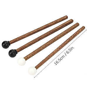 4pcs 16.5cm Percussion Mallets Steel Tongue Drum Mallet Soft Rubber Head Percussion Instrument Parts