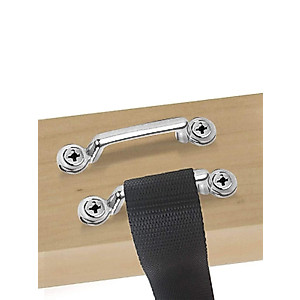 Abimars Bimini Top Strap Pad Eye Footman Loop, 12PCS 316 Stainless Steel Footman's Loop for 1in or 1 1/2in Tie Down Strap, Kayak Deck Loops, Tie Down Anchor Point