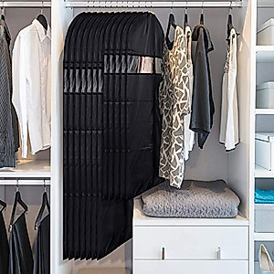 HOUSE DAY Garment Bags for Storage(5 Pack 60 inch) Garment Bags for Travel Lightweight Oxford Fabric Suit Bag For Storage and Travel,Closet,Washable Suit Cover for Dresses,Suits,Coats