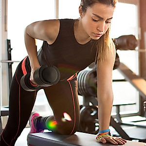 ACCPO Adjustable Dumbbells Set,55LB Single Dumbbell,Fast Adjustment Weight Dumbbell by Turning Handle,Strength Training Dumbbell with Tray Suitable for Men Women Full Body Exercise (55LBS)