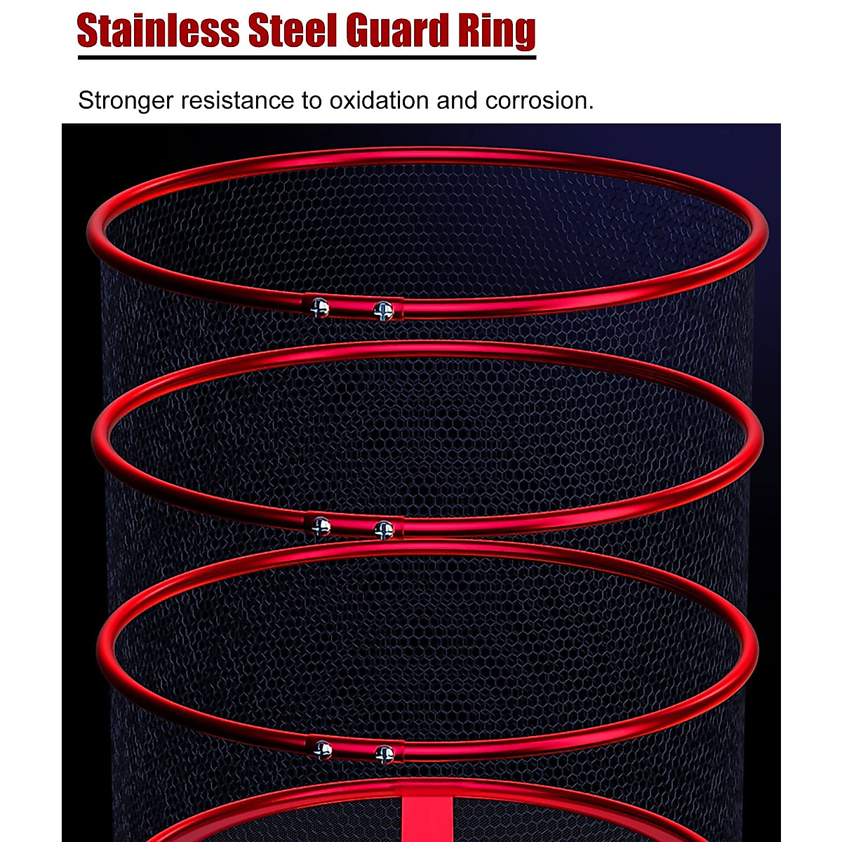 Fishing Keep Net Cage Portable Rubber Fishing Net Mesh, 5ft / 6.5ft / 8ft / 10ft Length Fish Cage Trap, Fishing Accessories Tool Fish Keep Basket with Bag (Size : 2.5m/8.2ft x 33cm/13in)