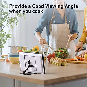 Almoz Show 15 Stand Aluminum, Tilt Stand for Show 15.6" Smart Display and Up to 18" iPad/Tablets, with Storage Tray, Compact Size, Durable and Stable (Black)