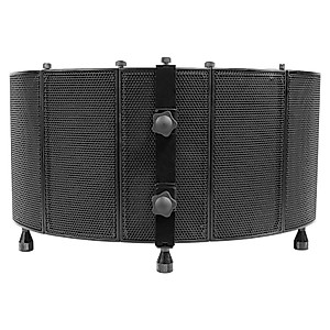 Rockville ROCKSHIELD 3 Large Studio Mic Isolation Shield w/Sound Dampening Foam