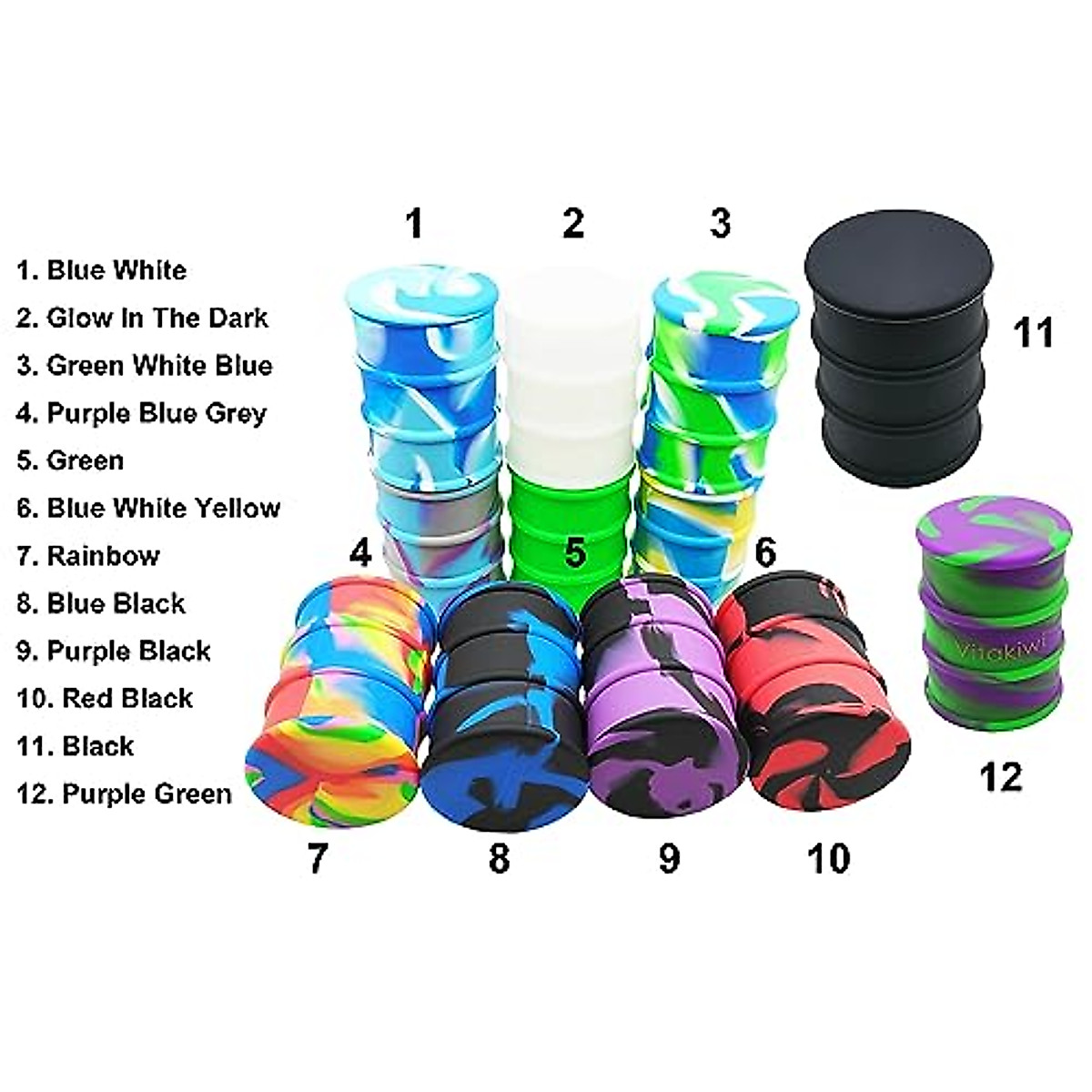 vitakiwi 500ml Large Silicone Containers with Barrel Shape Non-stick Food Storage Jar (5)