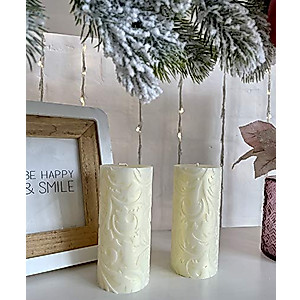 Magik Life Decorative Pillar Candles-3x6 inch - Unscented Long Lasting Handcrafted Royal Candles for Home Decoration Restaurant Weddings Spa Events Church- 70 Hour Burn Time - Smokeless & Dripless