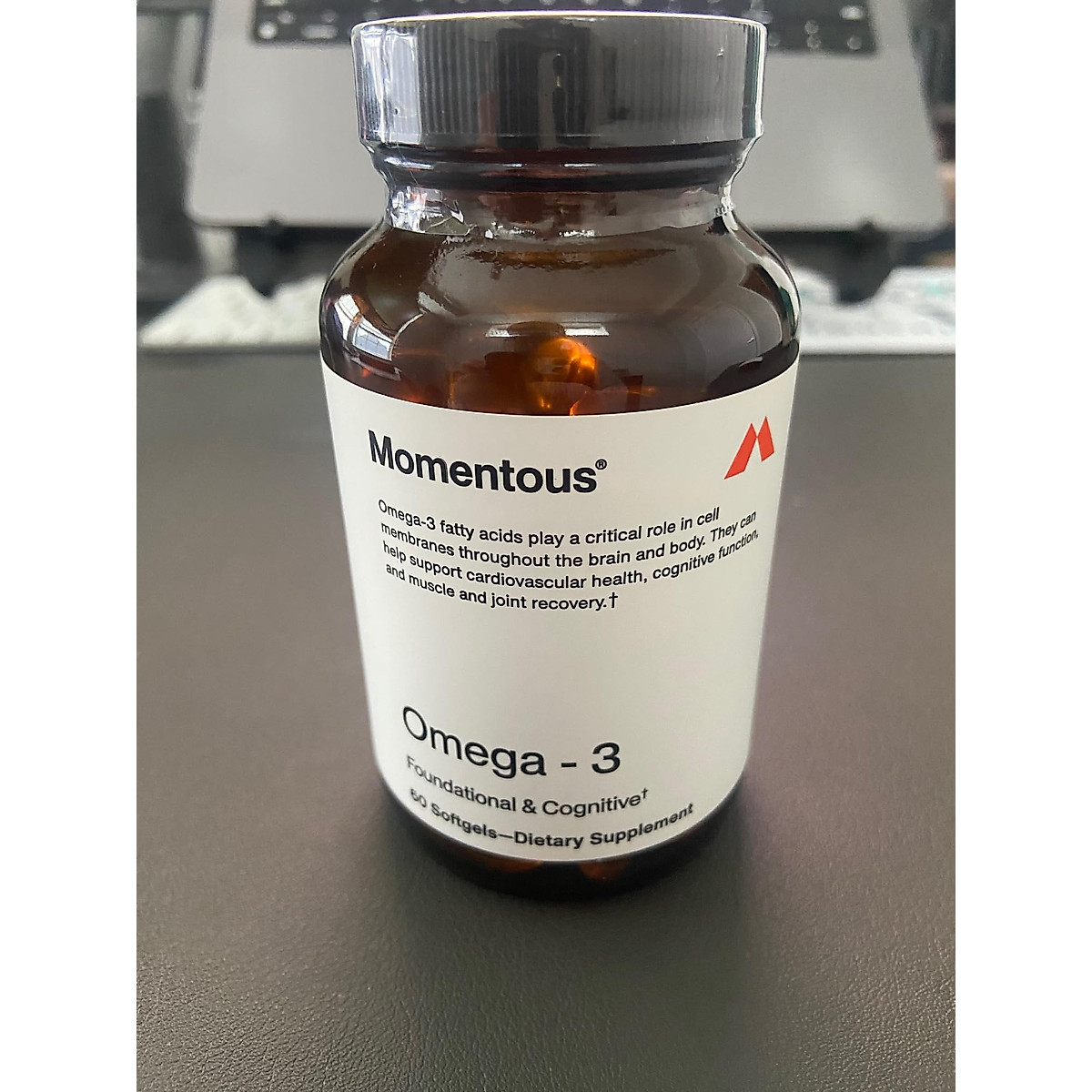 Momentous Omega 3 Fish Oil 1600mg - Daily Fish Oil Omega 3 Supplement for Women and Men with EPA & DHA - Supports Joint Health - NSF Certified, GMO-Free, Gluten Free, 30 Servings