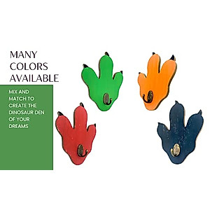 Dinosaur Footprint Kids Coat Hanger - Dinosaur Bathroom Decor - Dinosaur Decorations Classroom Organization Backpack Hook - Dinosaur Decor Boys Room Wall Decor