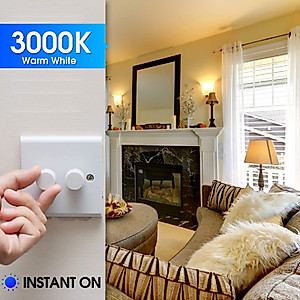 Energetic LED Light Bulbs 100 Watt Equivalent, Warm White 3000K, 1600lm 13.5W A19 Dimmable Light Bulb, CRI80+, 15000Hrs, 6-Pack, UL Listed