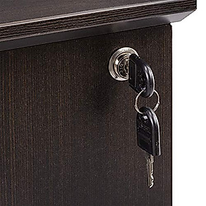 Mayline MVLFLDC Medina 2-Drawer Locking Lateral File Cabinet, Letter and/or Legal, Mocha Laminate