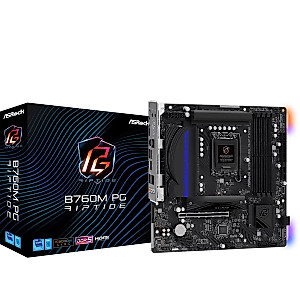 ASRock B760M PG Riptide Intel 12th & 13th Generation CPU (LGA1700) B760 Chipset, DDR5 Micro ATX Motherboard