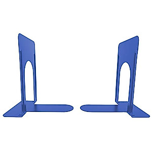 Clipco Premium Book Ends with Anti-Slip Pad 9-inch (Pack of 12) (Blue)