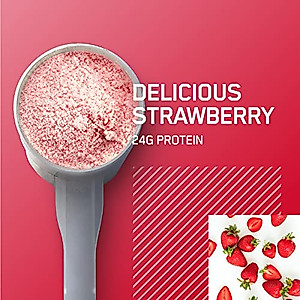 Optimum Nutrition Gold Standard 100% Whey Protein Powder, Delicious Strawberry, 2 Pound (Packaging May Vary)