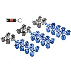 3 Pack of Hunter 782900 PGP Ultra, Blue Nozzle Rack, 782900SP Nozzle Tree for Hunter Rotors, PGP Ultra and I20 Ultra Rotor Sprinkler Heads, Hunter 782900 Nozzle Rack Set, Includes LED Keychain Light