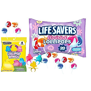 Lifesavers Swirl Lollipops 20 Individually wrapped lifesaver swirl lollipops | Marshmallow Flavored Lollipop Rings 1.41 oz in a Soko Smiles Bag.