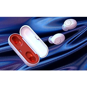 Bluetooth 5.0 Wireless Earbuds Super Portable True Wireless Stereo Headphones in Ear Deep Bass Built in Mic IPX6 Waterproof with Charging Case (Only 50g) 40H Playtime for Workout Running (White)