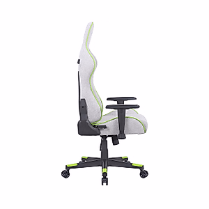Newskill Kitsune Zephyr Series Gaming Chair Finished in Ultra-Breathable Fabric with Adjustable Armrests and Reclining up to 180° – Grey and Green