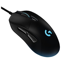 Logitech G403 Hero Wired Gaming Mouse, Hero 16K Sensor, 16000 DPI, RGB Backlit Keys, Adjustable Weights, 6 Programmable Buttons, On-Board Memory, Braided Cable, PC/Mac/Laptop - Black