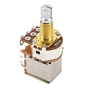 2PCS Yootones A500K Push Push Guitar Pots Audio Taper Potentiometers Long Copper Split Shaft Compatible with Guitar Accessories