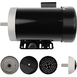 2HP Electric Motor 1750RPM General Purpose Three Phase 56C Motor TEFC 230/460V 5/8" Shaft Diameter 4 Pole 60HZ